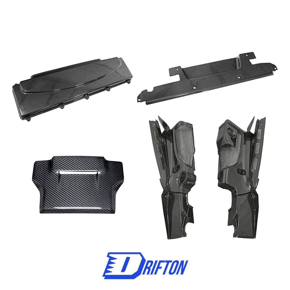 Dry Carbon Fiber Replacement Engine Bay Set For Audi R8 V8 V10 2007-2015