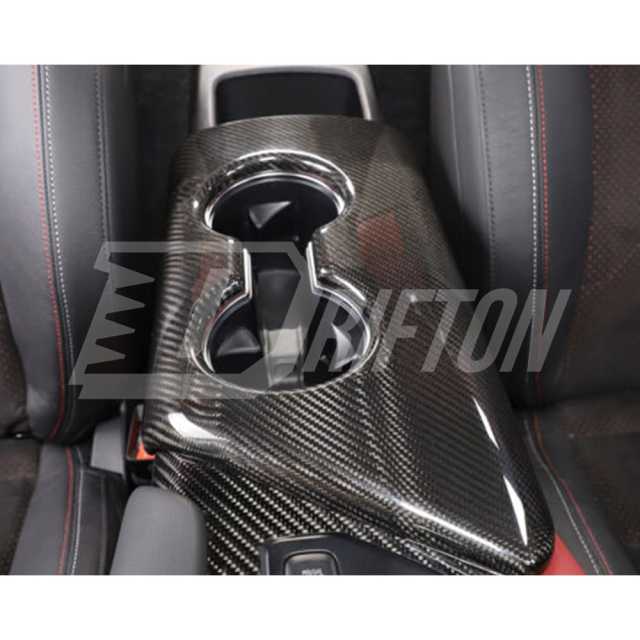 Dry Carbon Fiber Interiors Armrest Console Cup Holder Cover Kits For ...