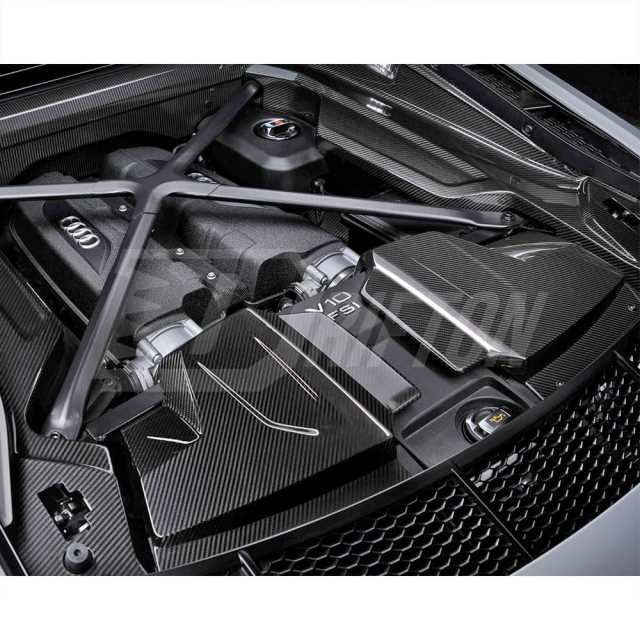 Dry Carbon Fiber Replacement Engine Bay Set For Audi R8 2020-2024