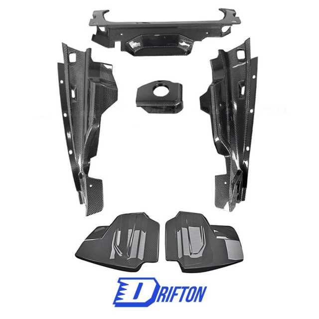 Dry Carbon Fiber Replacement Engine Bay Set For Audi R8 2020-2024
