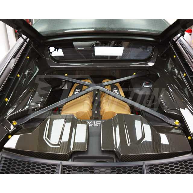 Dry Carbon Fiber Replacement Engine Bay Set For Audi R8 2020-2024