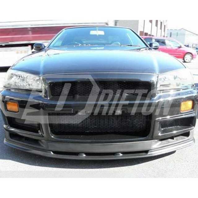 OEM Style Carbon Fiber Front Bumper Bottom Lip For Nissan R34 GTR 1998-2002