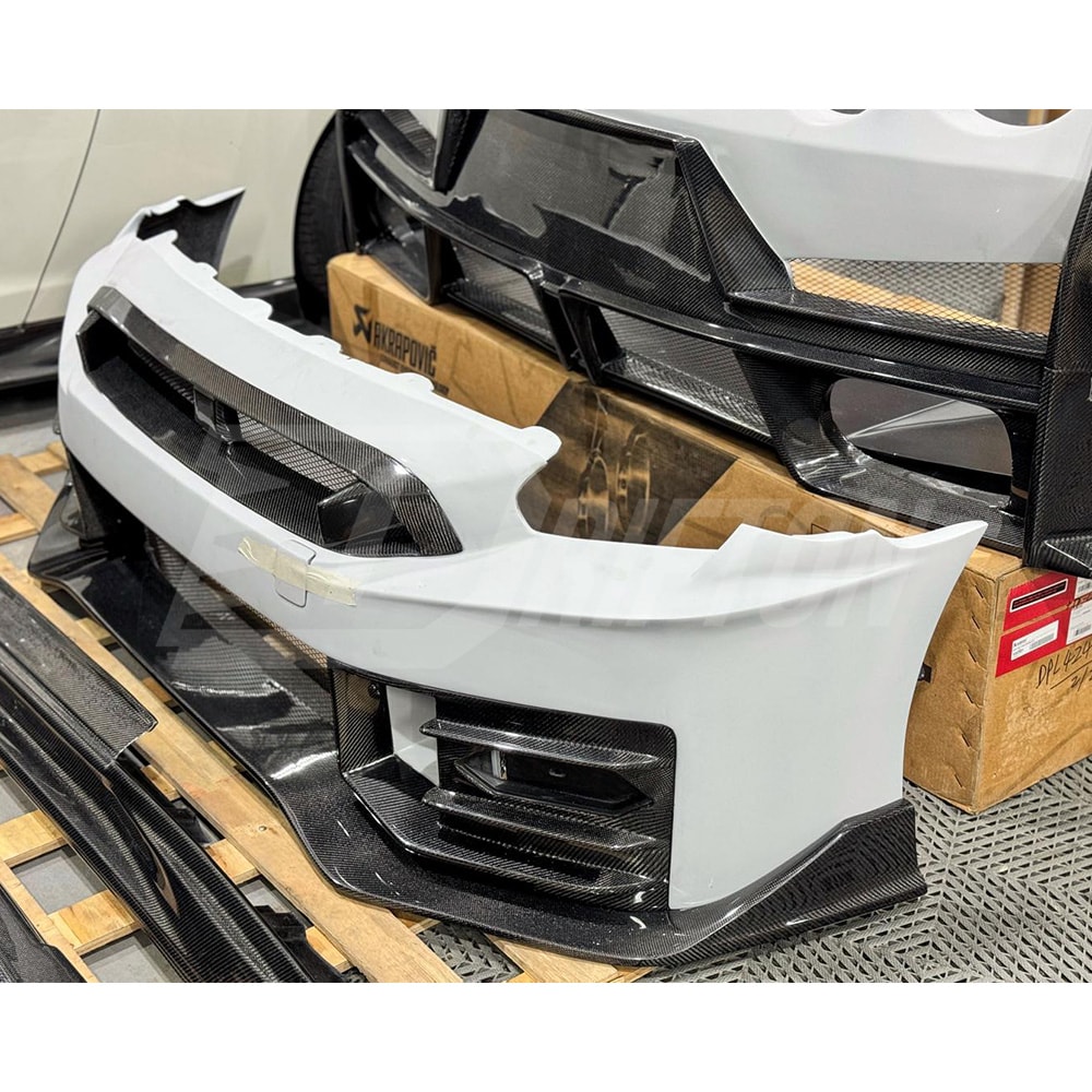 MY24 Nismo Style Partial Carbon Fiber Front Bumper For Nissan R35 GTR ...