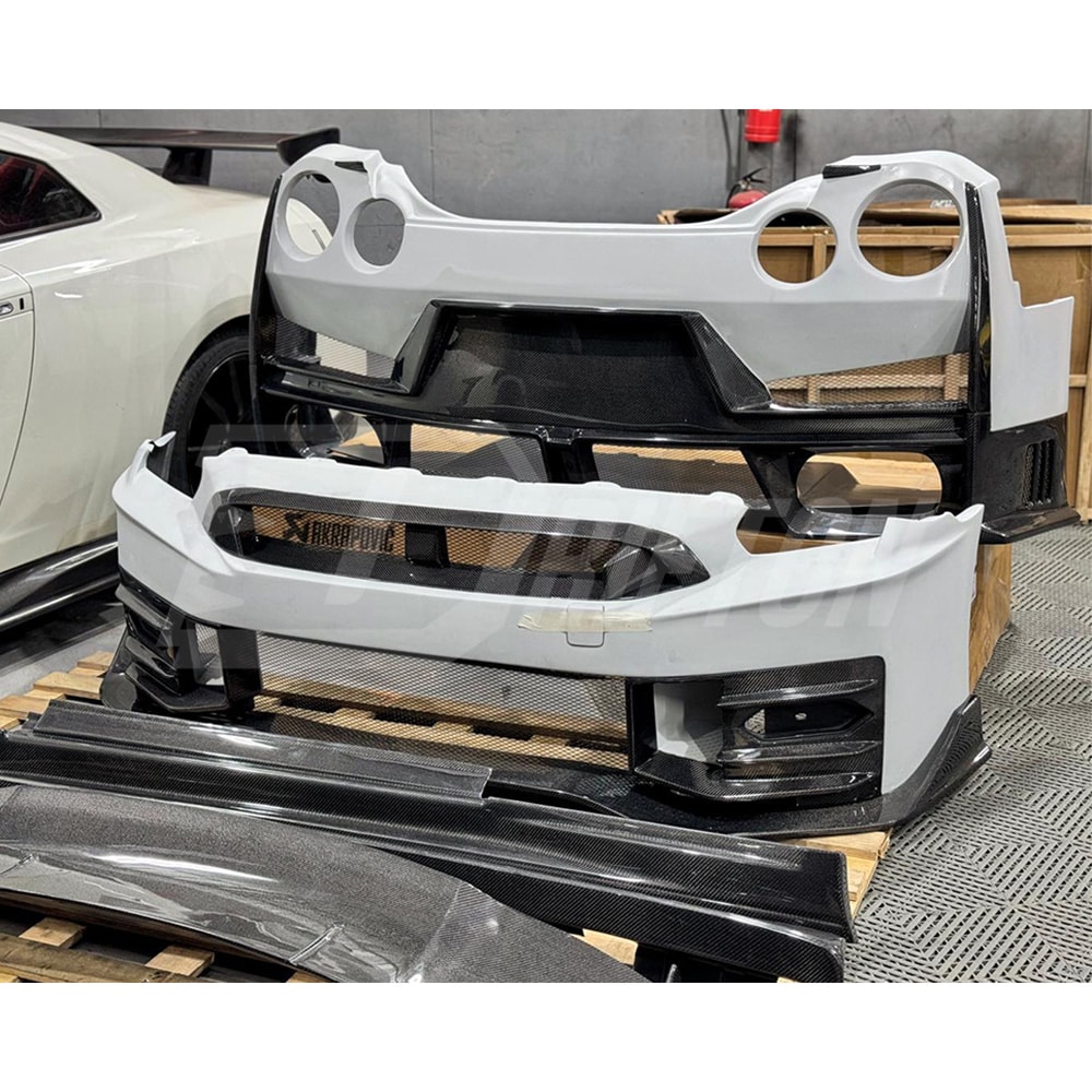 MY24 Nismo Style Partial Carbon Fiber Front Bumper For Nissan R35 GTR ...
