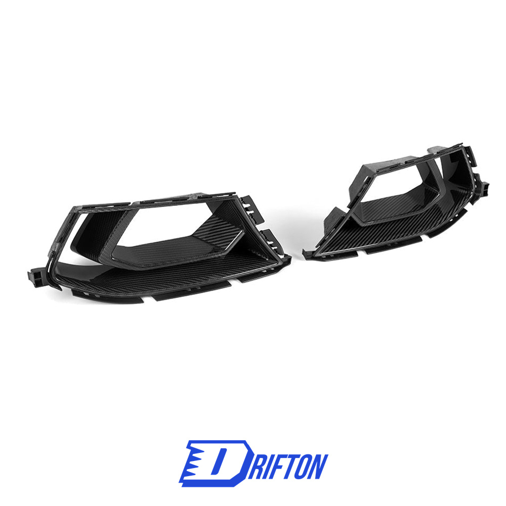 SQ Style Dry Carbon Fiber Front Bumper Air Intake Duct Vents For BMW ...
