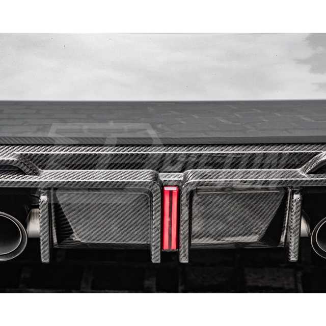 SQ Style Dry Carbon Fiber LED Brake Light Rear Diffuser For BMW G80 G81 ...