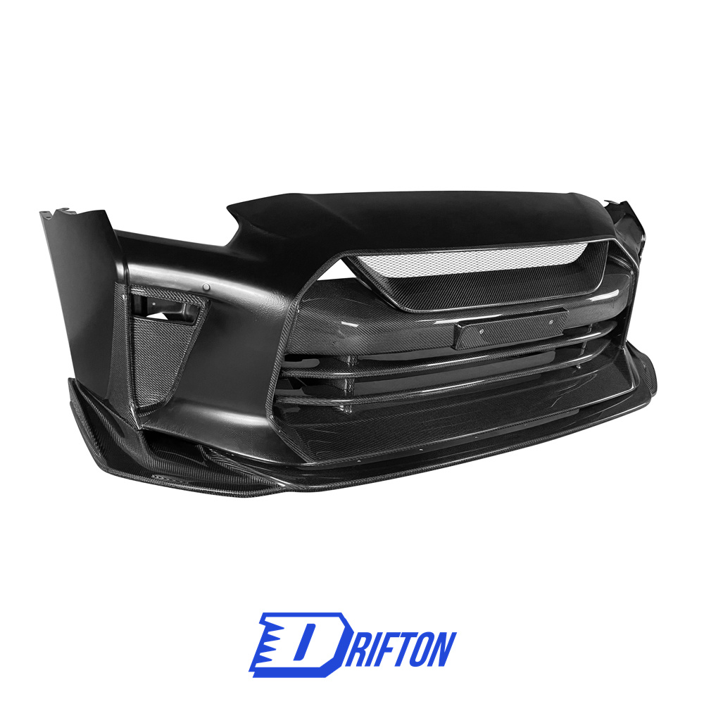 Top Secret Style Partail Carbon Fiber Front Bumper For Nissan R35 GTR ...