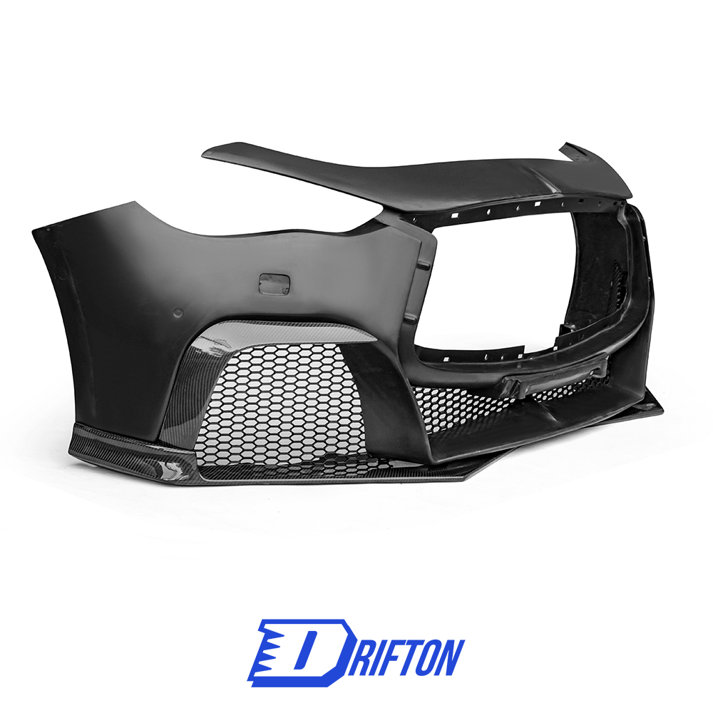 Project Black S Style Portion Carbon Fiber Front Bumper For Infiniti ...