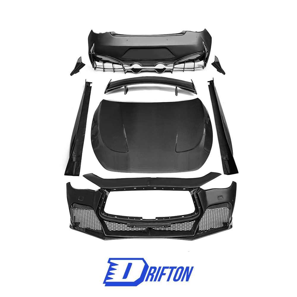 Project Black S Style Carbon Fiber Full Set Body Kit For Infiniti Q60 ...