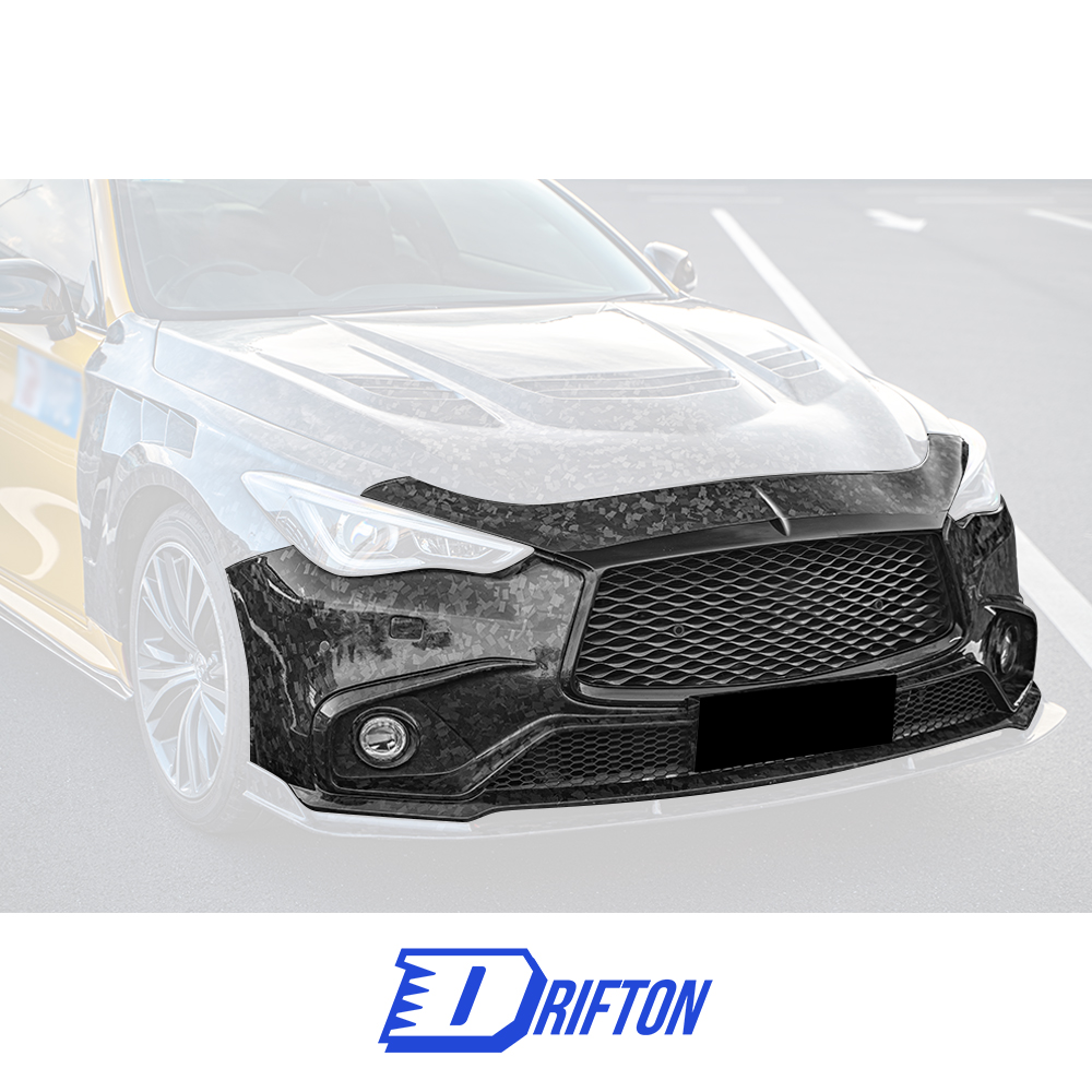 Carbon Fiber Front Bumper For Infiniti Q60 2016-2022