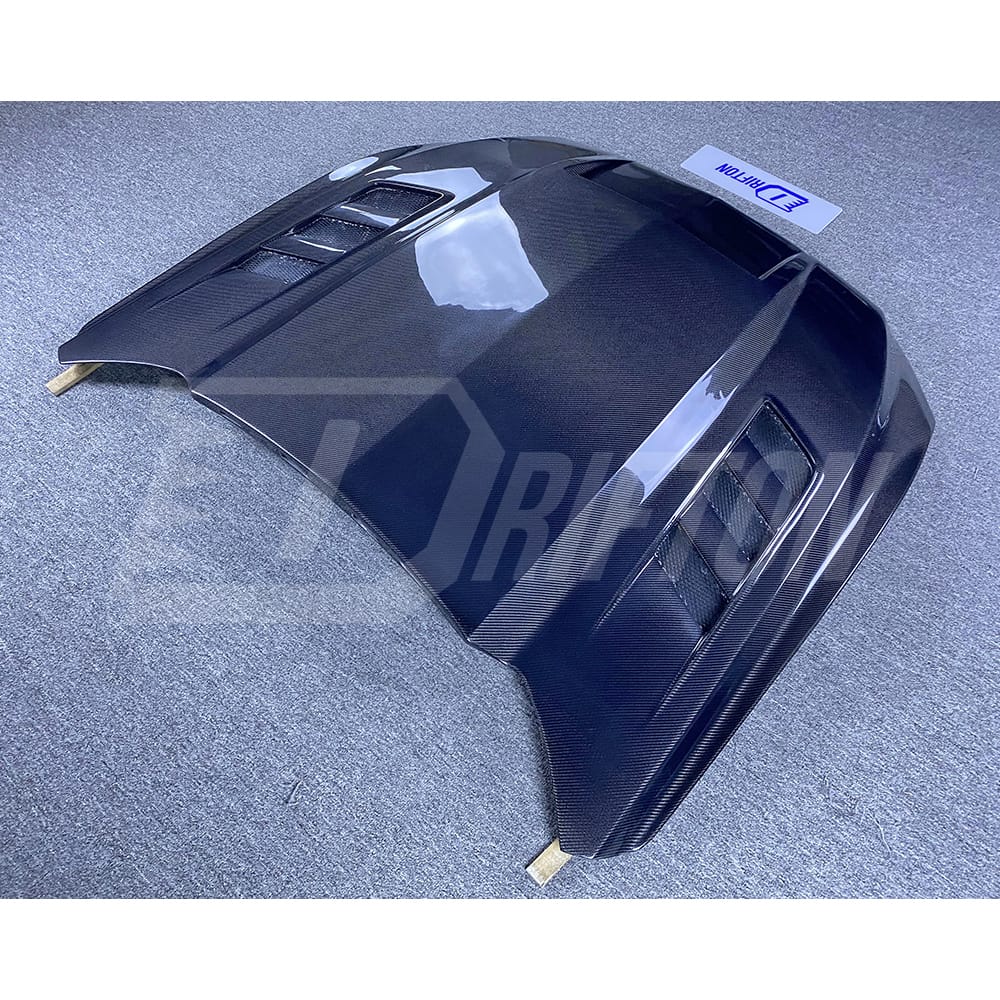 TF Style Carbon Fiber Hood For Ford Mustang 2024-On