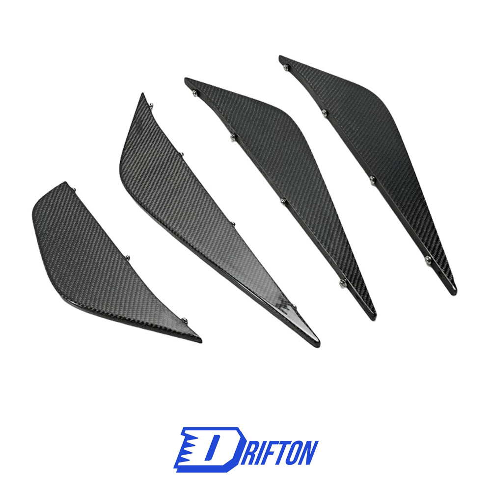 Under Canards Rear Under Diffuser Blades For Nissan R35 GTR DBA 2012-2016