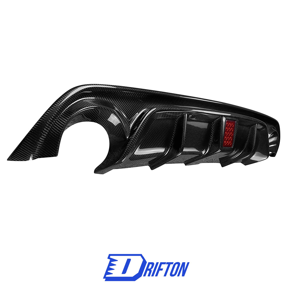 Carbon Fiber LED Brake Light Rear Diffuser For INFINITI Q50 2013-2024