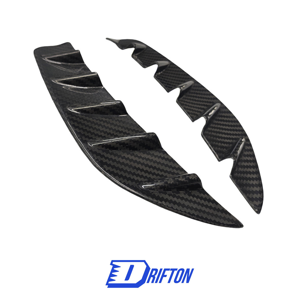 Monotek Style Dry Carbon Fiber Front Bumper Side Air Intake Trim For ...
