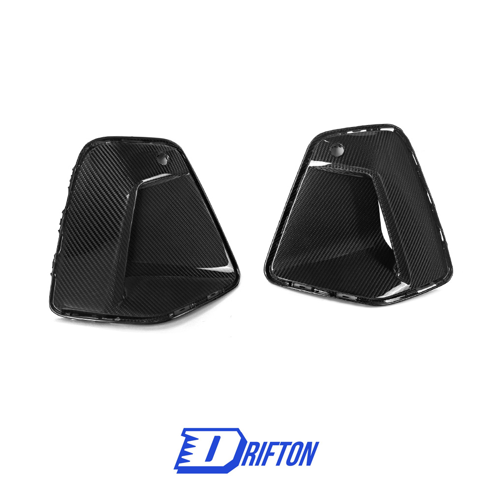 OEM Style Dry Carbon Fiber Front Bumper Side Air Vents For BMW 5 Series ...