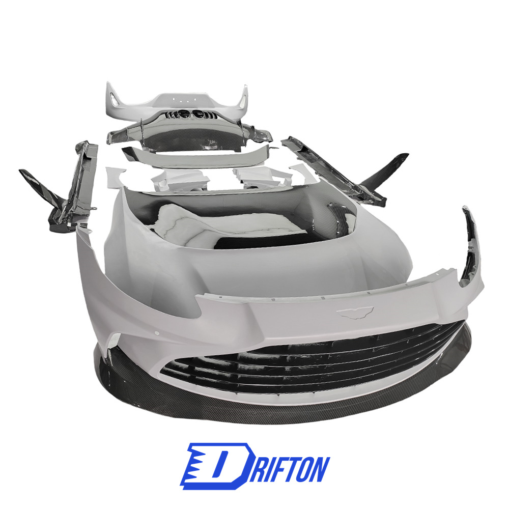 New V12 Vantage Style Dry Carbon Fiber Body Kit For Aston Martin V8 ...