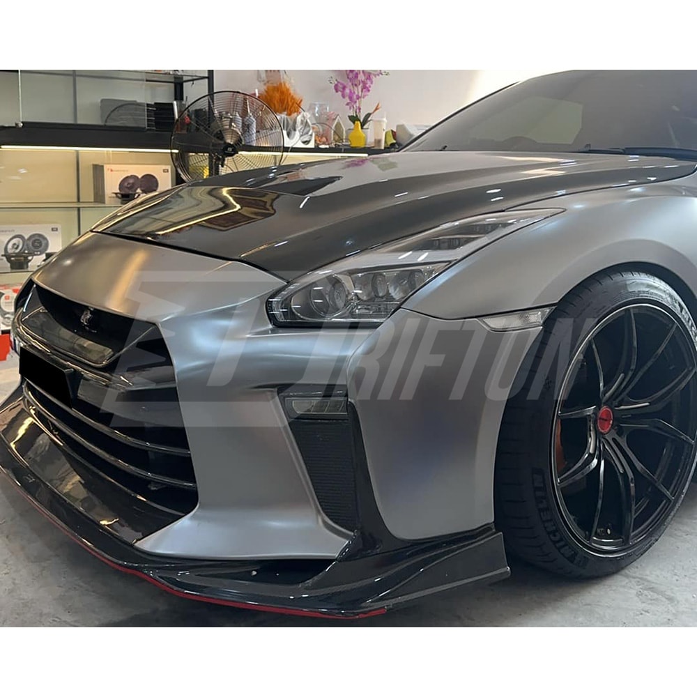 Top Secret Style Partail Carbon Fiber Front Bumper For Nissan R35 GTR ...