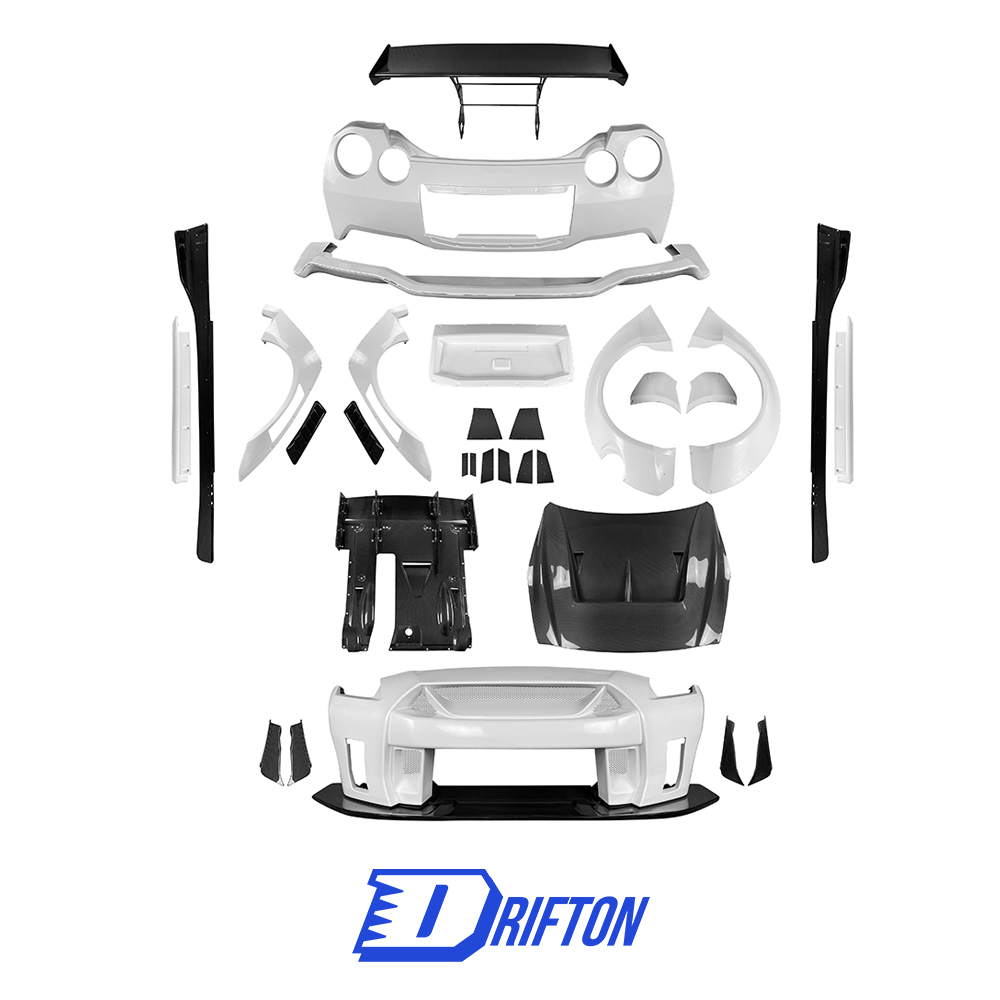 LB Performance V2 Style Half Carbon Fiber Wide Body Kit For Nissan R35 ...