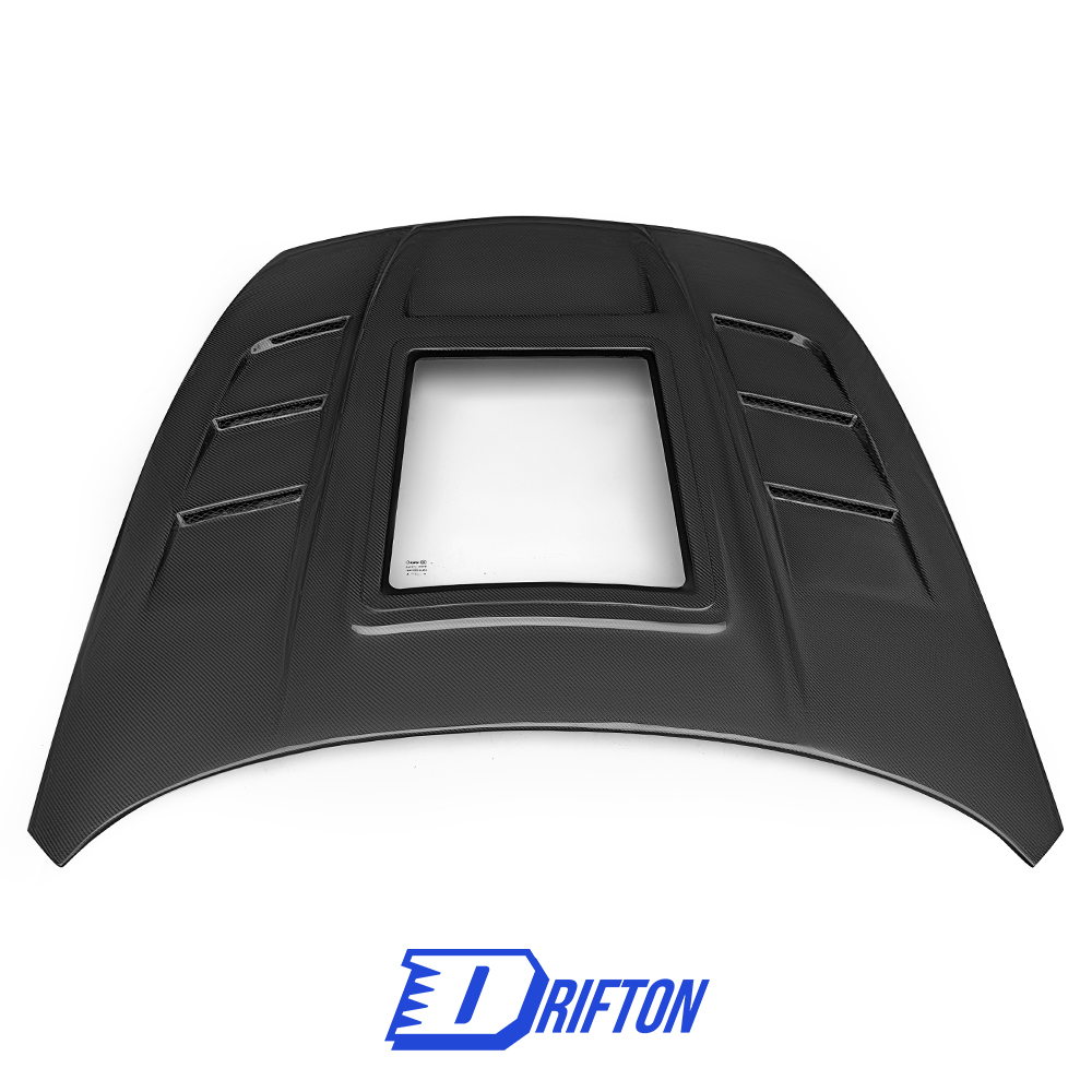 CMST Transparent Window Style Carbon Fiber Hood For Nissan 370Z Z34 ...