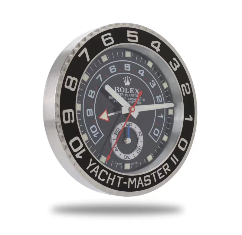 Rolex Yachtmaster II Wall Clock I Black Silver
