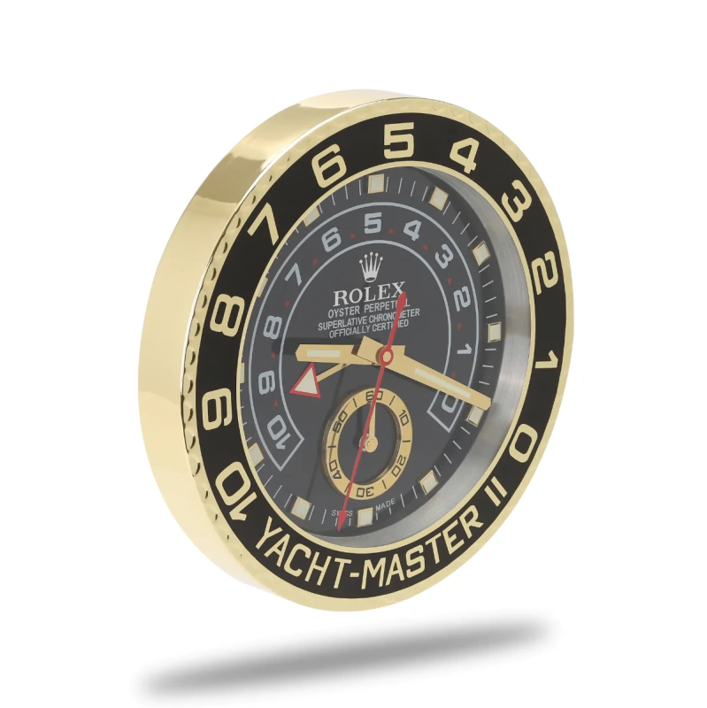 Rolex Yachtmaster II Wall Clock | Black Gold
