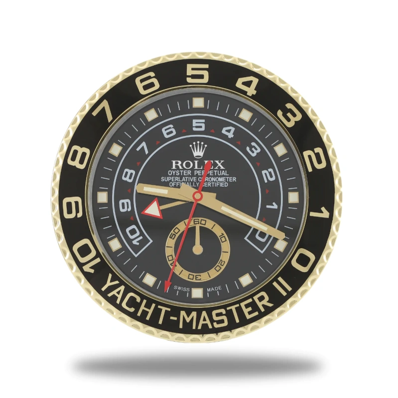 Rolex Yachtmaster II Wall Clock | Black Gold