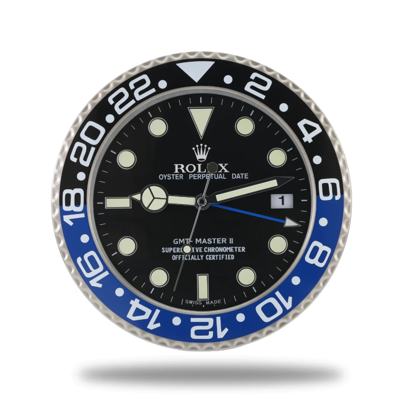 Rolex GMT-Master II Wall Clock | Batman Black & Blue