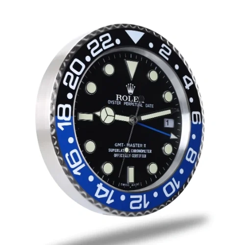 Rolex GMT-Master II Wall Clock | Batman Black & Blue