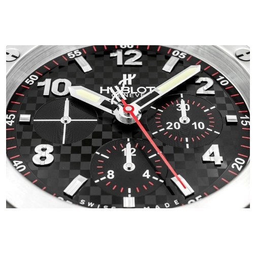 Hublot Big Bang Wall Clock | Carbon Fibre Chronograph Dial Silver & Black