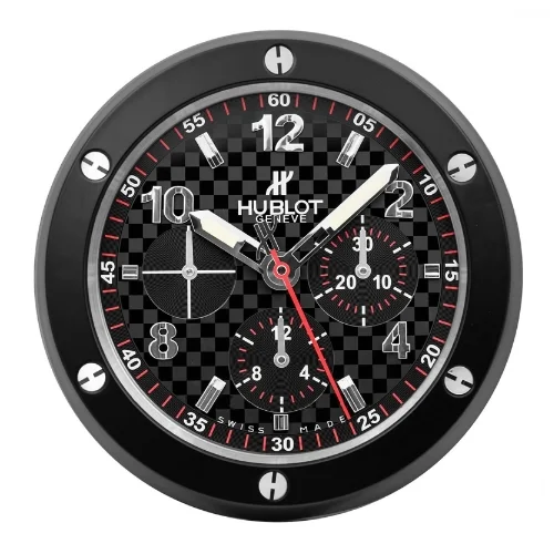 Hublot Big Bang Wall Clock | Carbon Fibre Chronograph Dial All Black
