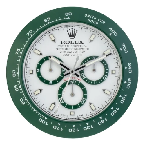 Rolex Daytona Cosmograph Wall Clock | Green And White