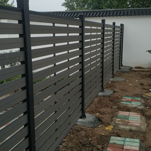 wpc fence Horizontal Fence Panels outdoor house and garden use wooden ...