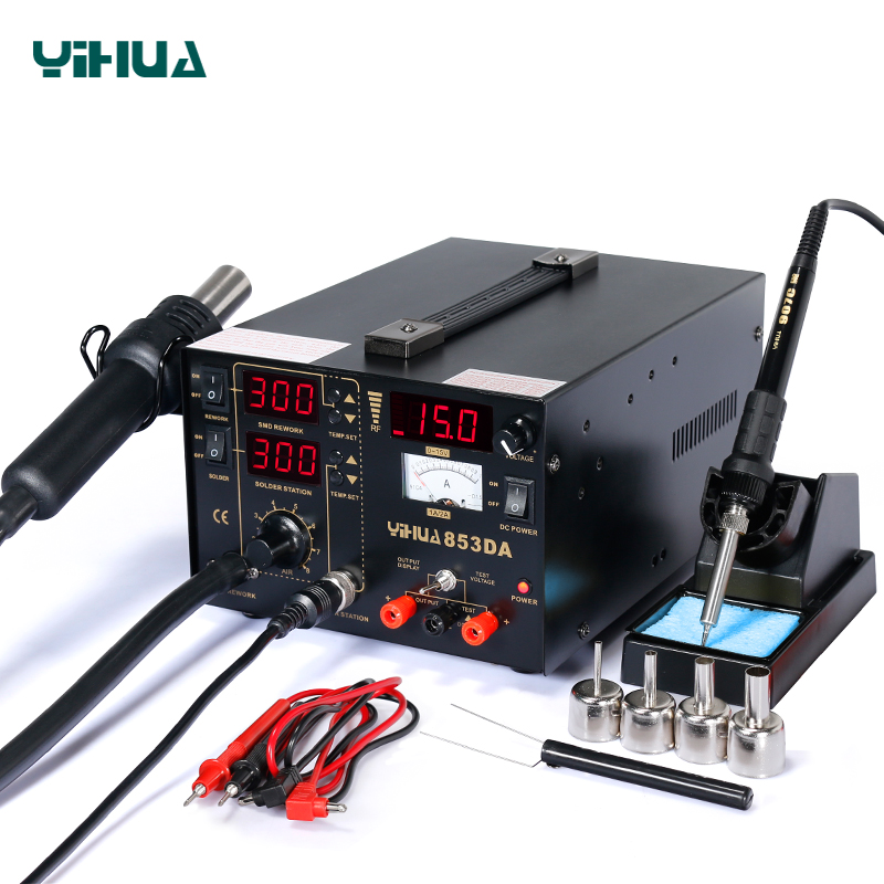 YIHUA-853DA/853D Series/853D+/853DUSB series Soldering Rework Station with Power Supply