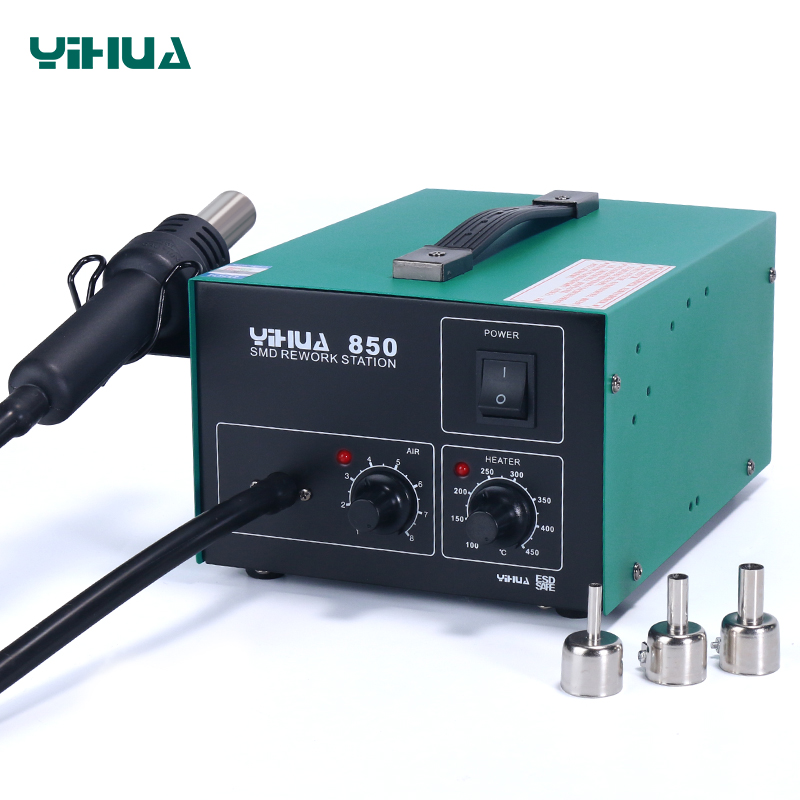 YIHUA 850/850AD SMD laptop hot air gun for repair cellphone machine bga ...