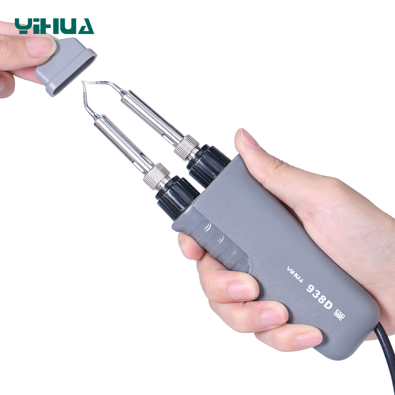 YIHUA 938D Portable SMD type Soldering Desoldering station Hot Tweezer ...