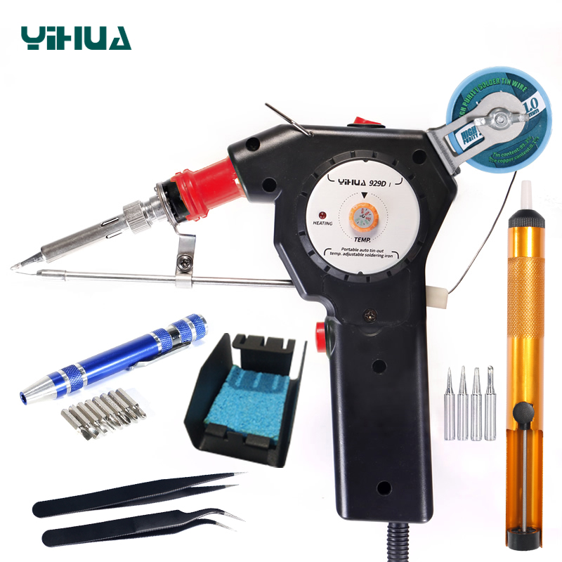 YIHUA 929D-I Portable Variable Soldering Gun Precise Temp. Auto Solder Feed Soldering Iron