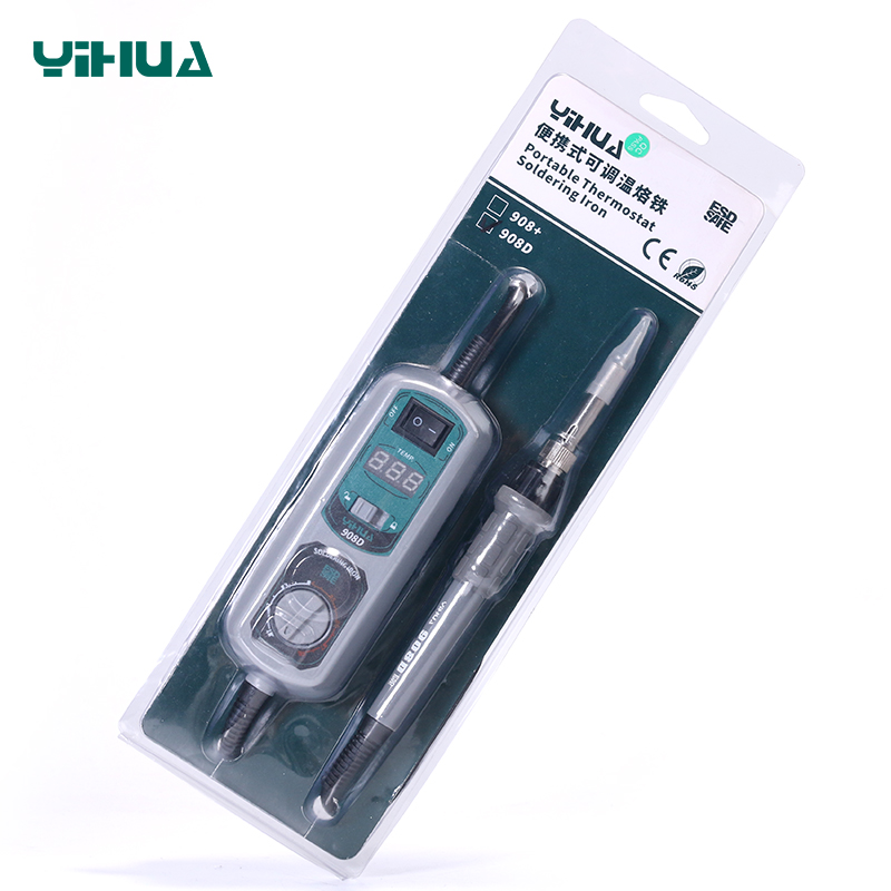 YIHUA 908D ESD mobile phone repair digital soldering desoldering iron rework station ...