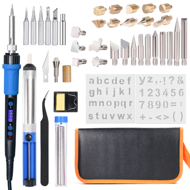 YIHUA 928D-I Digital Wood Burning Pen DIY Electric Pen Tools Kit Soldering Stencil Iron Craft ...