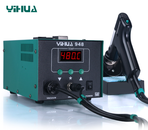 YIHUA 948 basic version ESD Safe Solder Welding Tools Repair Desoldering Gun Suck Tin Vacuum ...