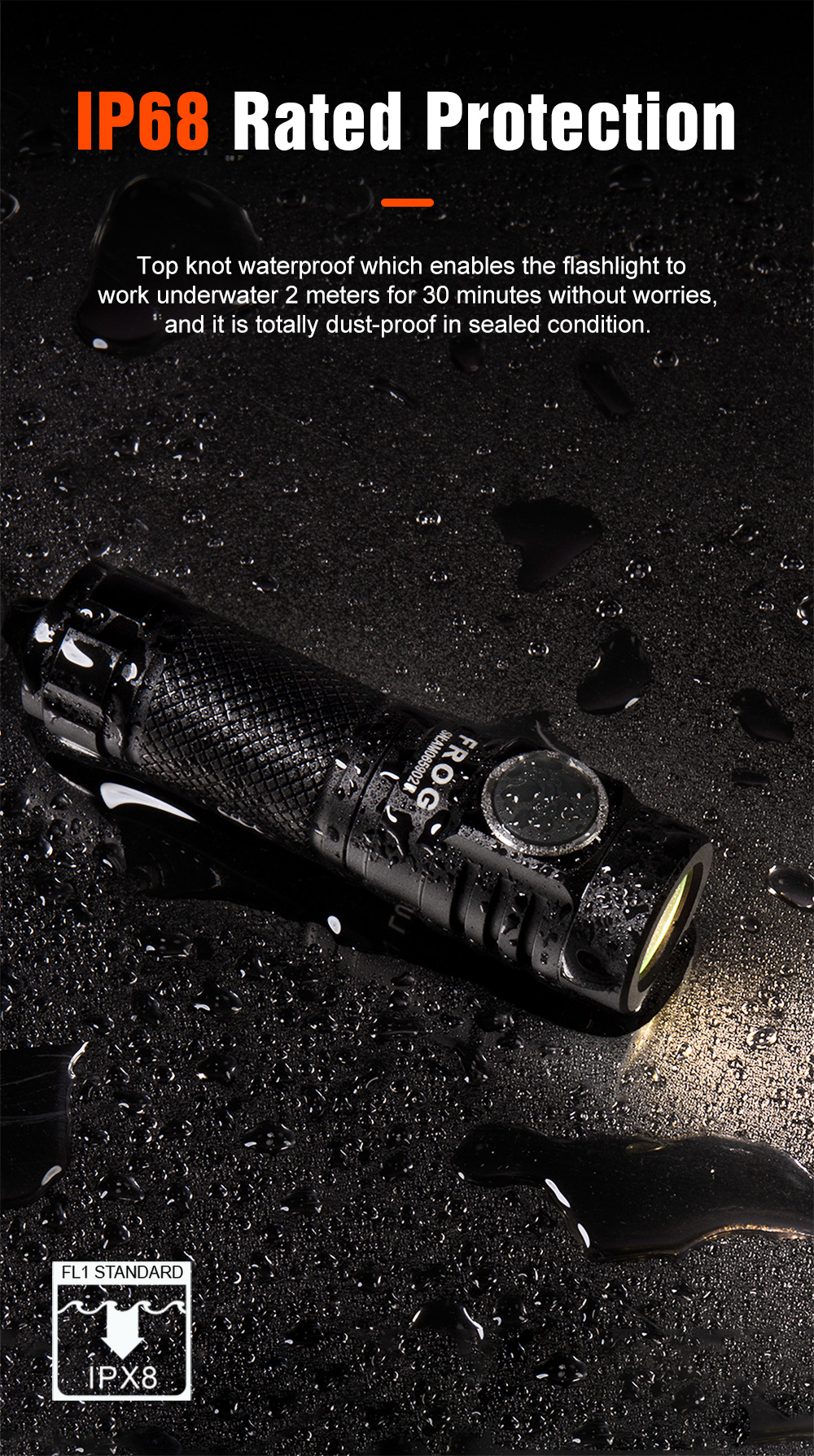 Lumintop Frog 10280 Upgraded 650LM EDC Keychain Flashlight