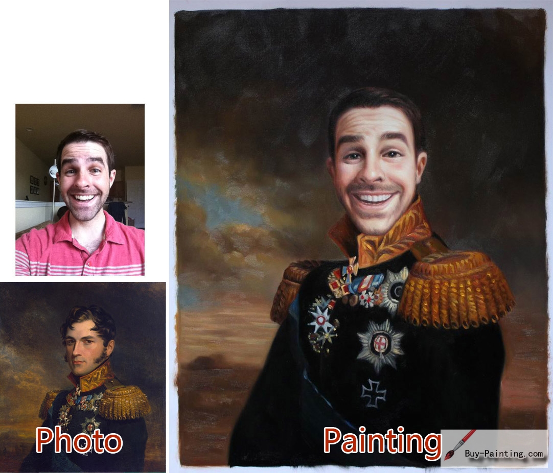 Custom oil portrait-Face onto famous painting-Hand painted original ...