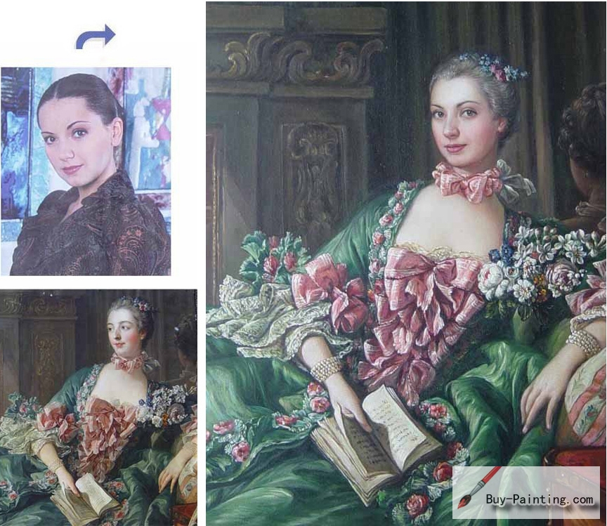 Custom oil portrait from photos, Hand painted oil painting on canvas ...