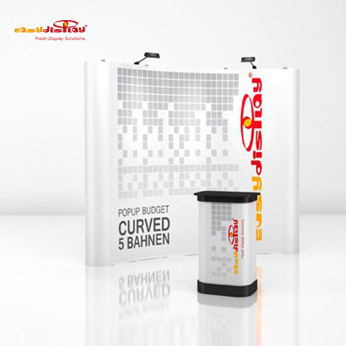 Easy Spring Pop Up Curved 3x3 for Trade Show Event