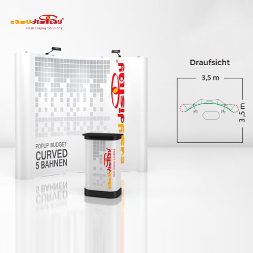 Easy Spring Pop Up Curved 3x3 for Trade Show Event