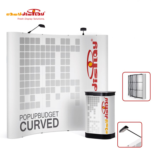 Easy Spring Pop Up Curved 3x3 for Trade Show Event