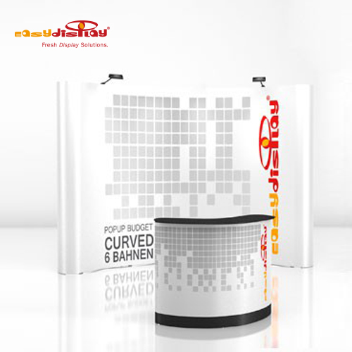 Easy Spring Pop Up Curved 4x3 for Trade Show Event