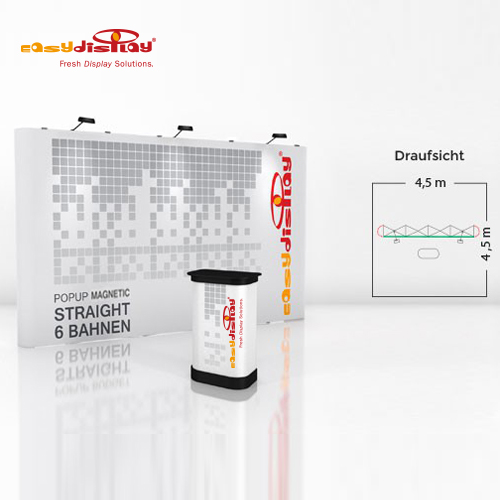 Magnetic Pop Up Banner Wall Straight Frame 4x3 for Promo