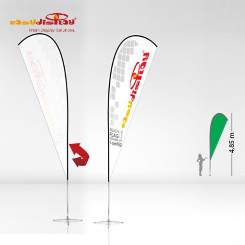Easy Beach Flag Flying Banner Single Side L