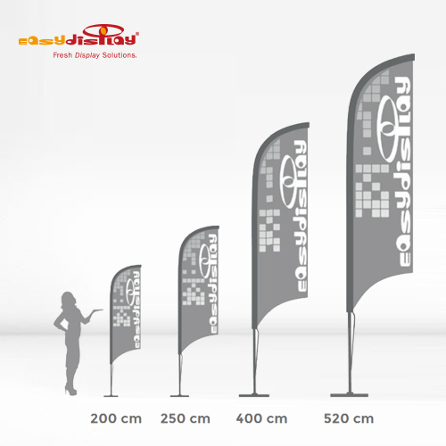 Easy Multi Beach Flag Sail Banner Double Side M