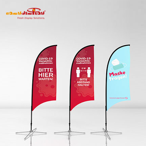 Easy Multi Beach Flag Sail Banner Double Side XS